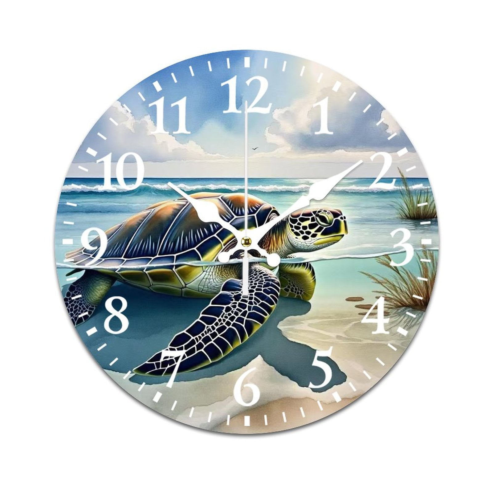 Turtle in The Sun Wall Clock Modern Design Clocks Wall Hanging Home ...