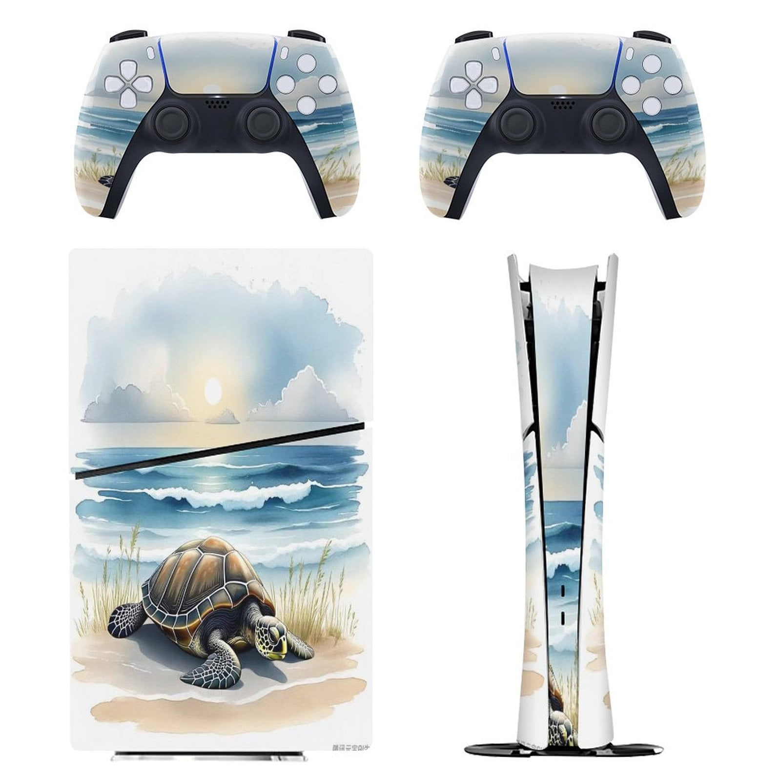 Turtle in The Sunset PS5/PS5 Slim Digital Disc Skin Sticker For Console ...