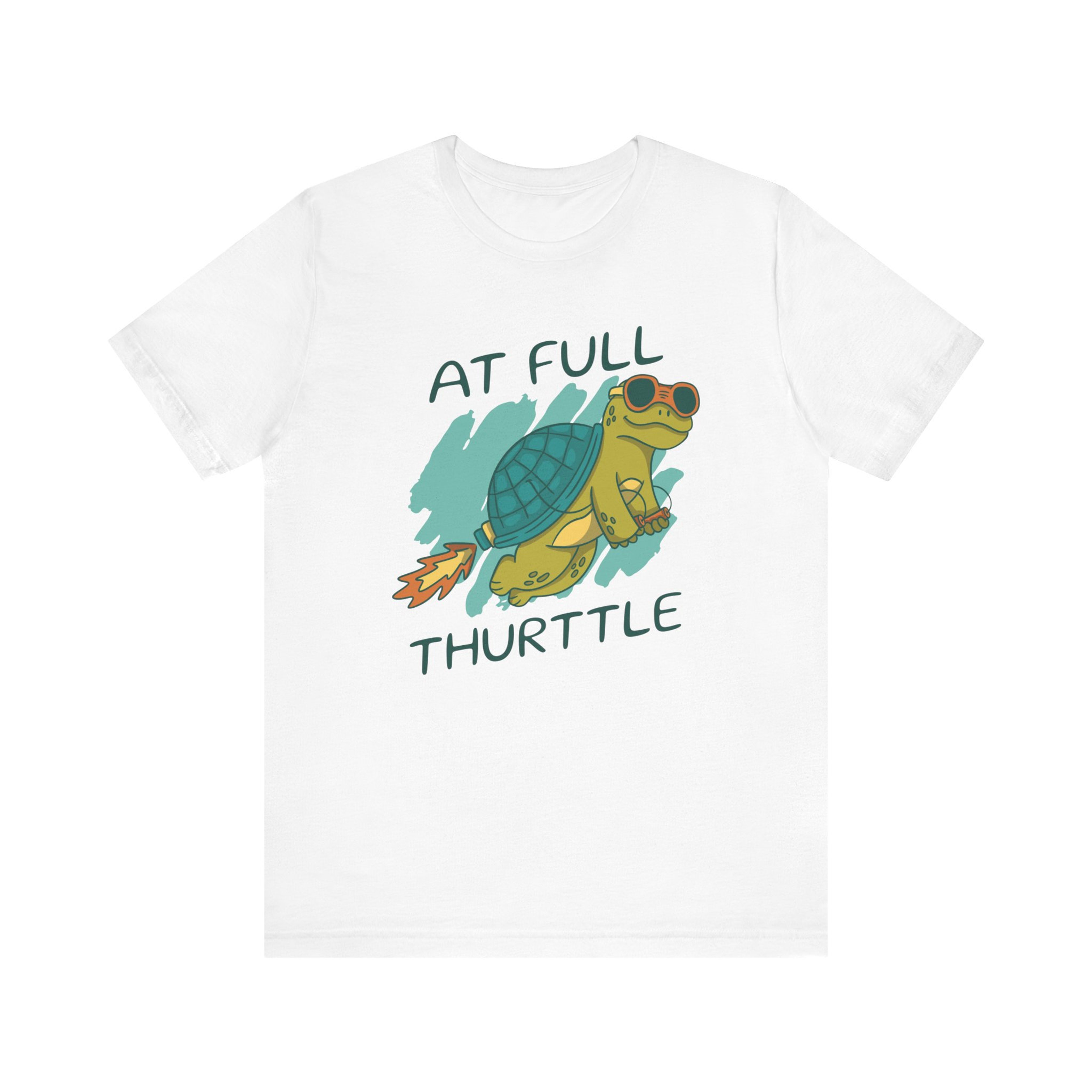 Turtle on Jetpack at Full Thurtle Shirt - Funny Turtle Pun Jokes - Cute ...