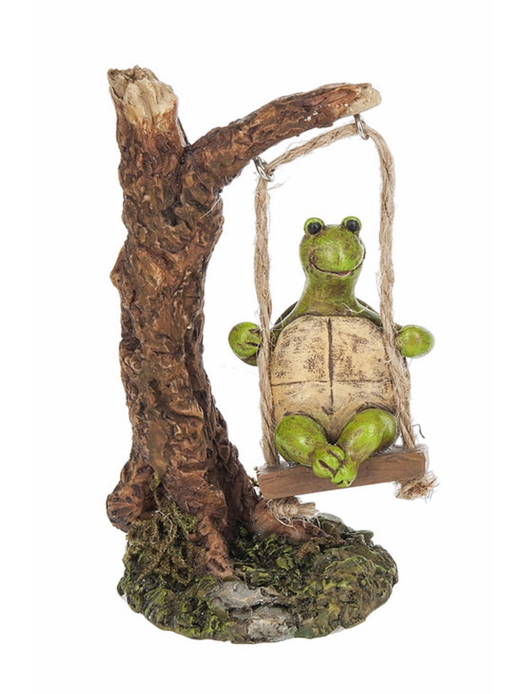 Turtle on a Rope Swing Springtime Decorative Figure - By Ganz - Walmart.com