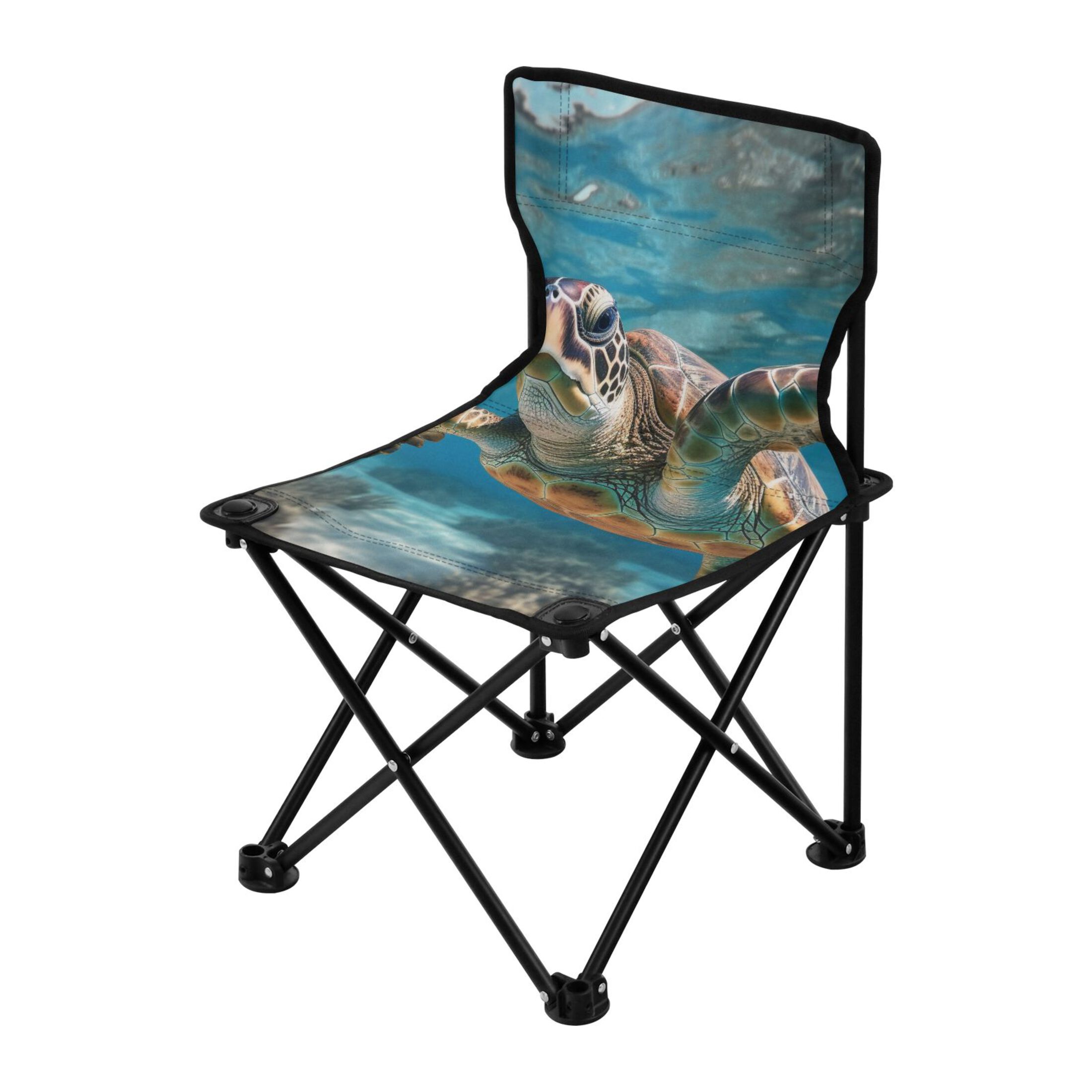 Turtle under Sea Portable Camping Chair Small for Kids Outdoor Folding ...