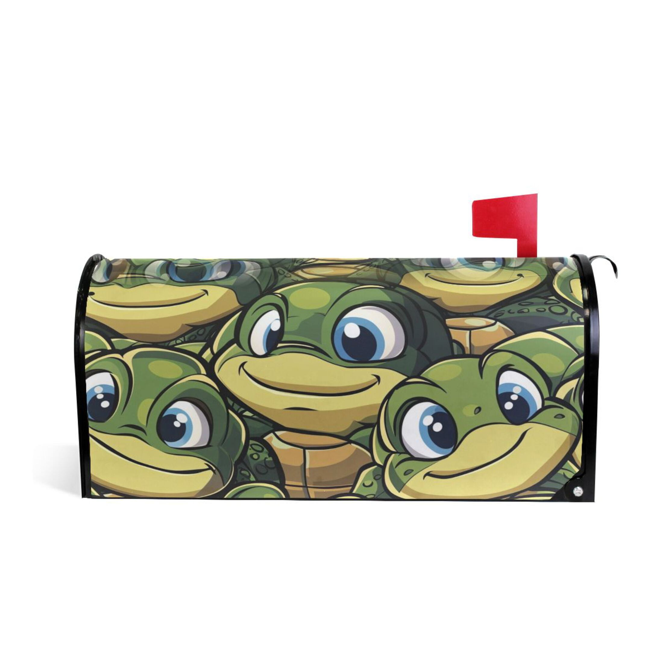 Turtle with Big Eye Magnetic Mailbox Covers 21" X 18" Post Letter Box ...