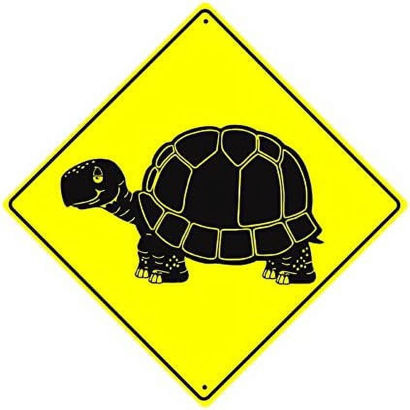 Turtle with Graphic Caution Slow Animal Toitoise Xing Crossing Funny ...
