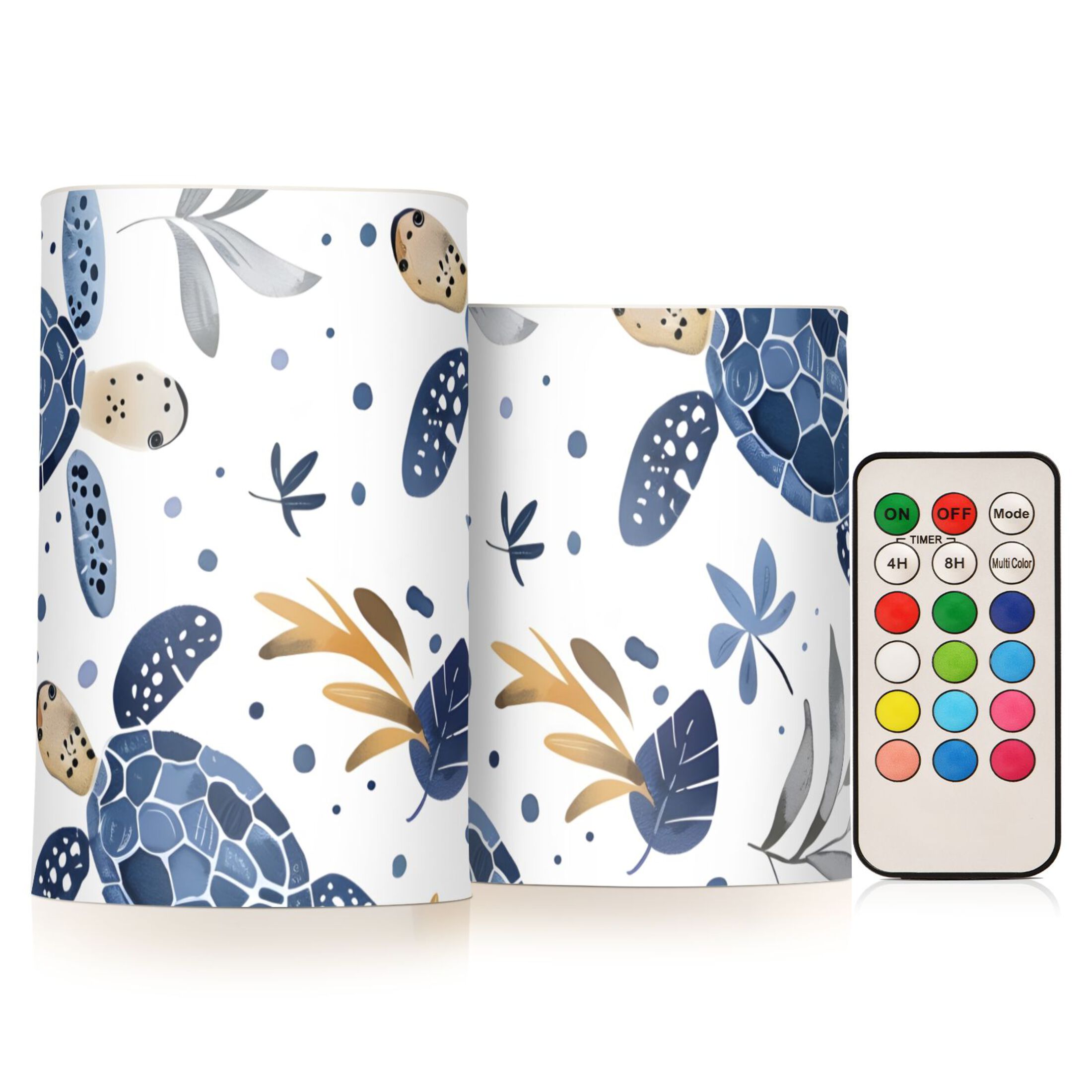 Turtle with Seaweed Flameless Candles with Remote Timer LED Battery ...