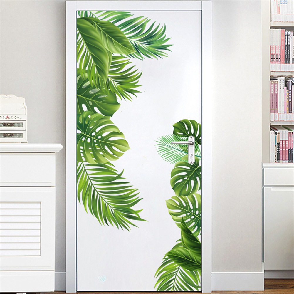 Turtleback bamboo leaves green leaves shade leaves wall stickers living ...