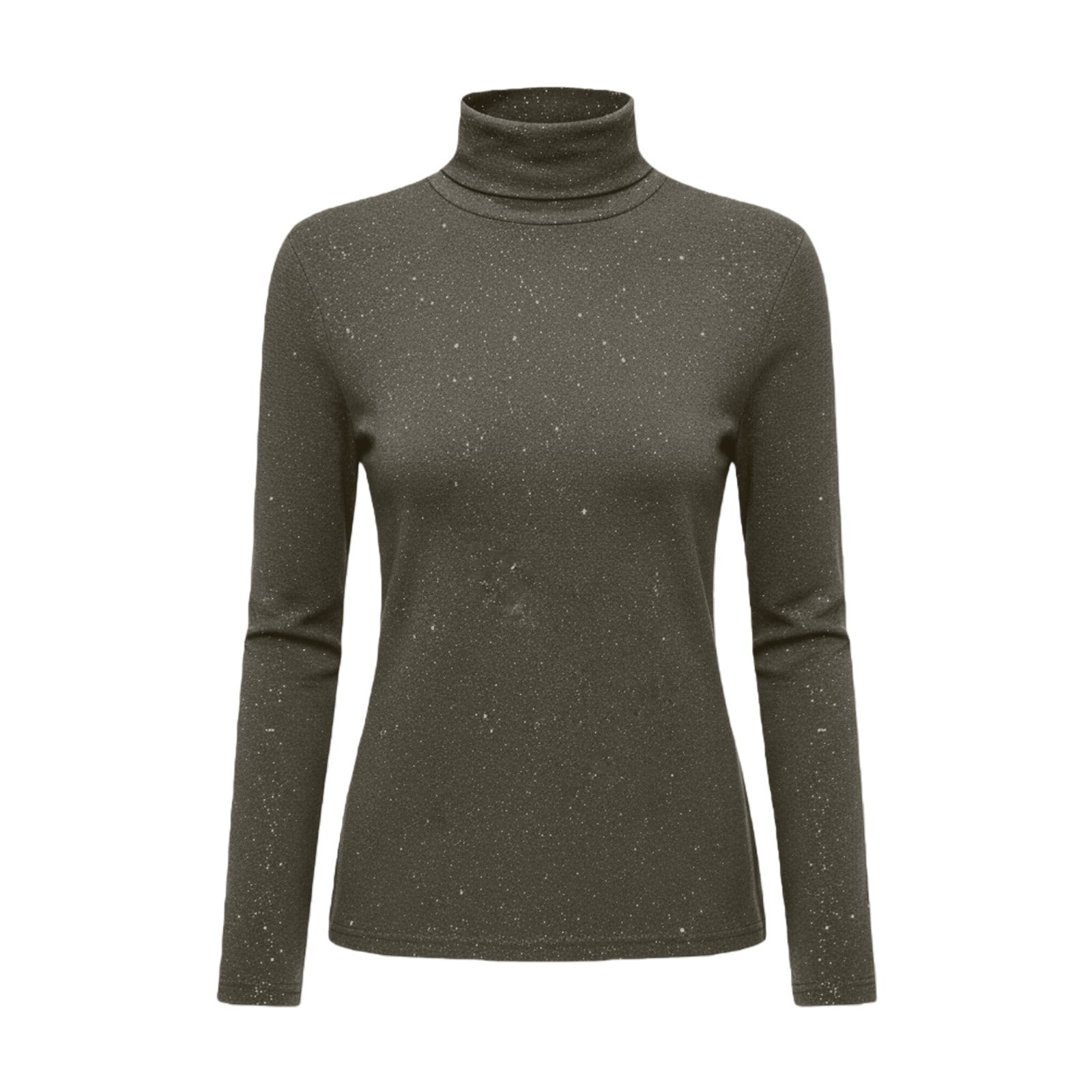 Turtleneck Glitter Tee Blouse Tops，Long Sleeve Sequin TopWinter ...