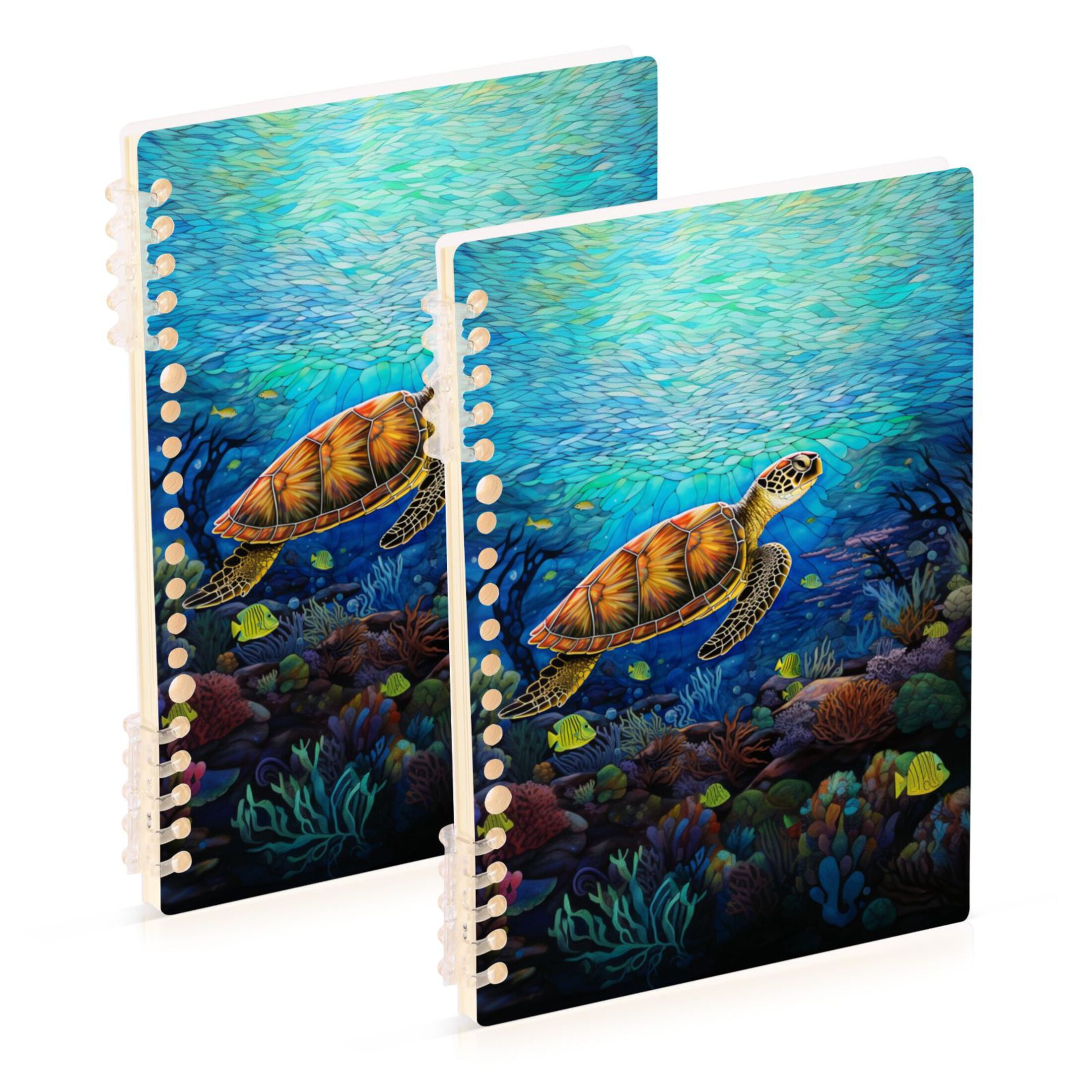 Turtles Corals Waterweed Ring Binder Notebook Journey Note Diary ...