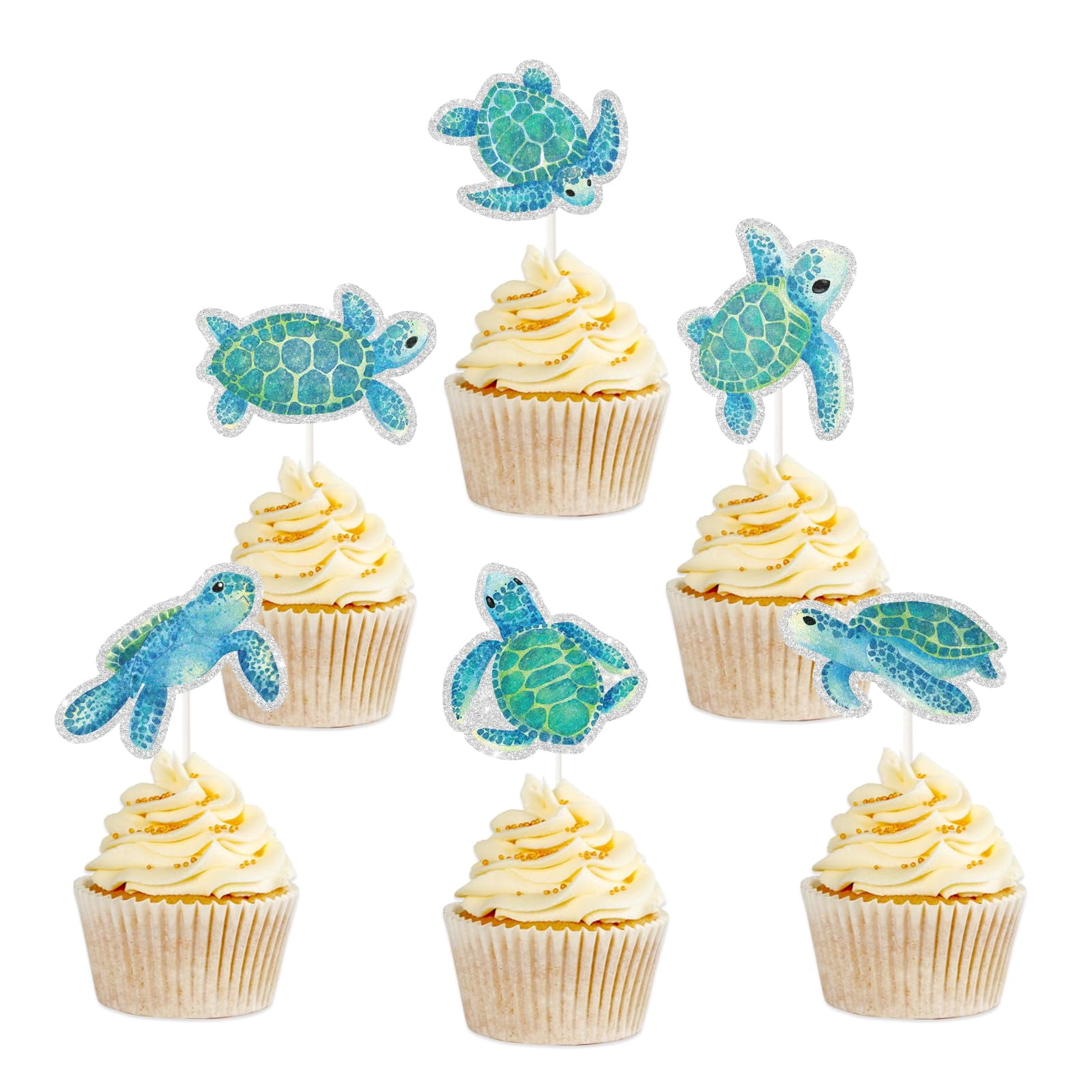 Turtles Cupcake Toppers Baby Shower Party KKS1 Supplies,Marine Organism ...