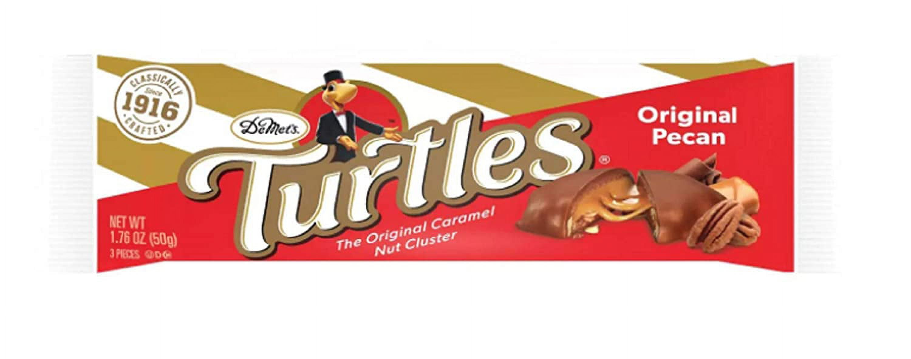 Turtles Original Caramel Chocolate Nut Clusters 3 Pack 1.76 Oz Bars ...