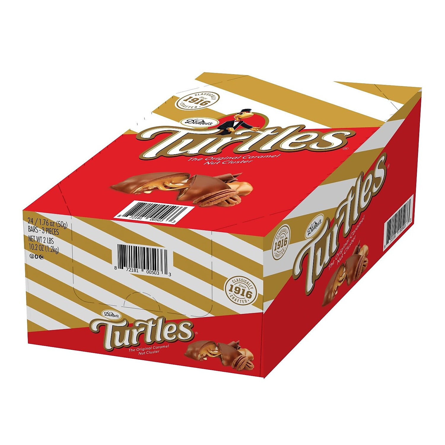 Turtles Original Chocolate covered Pecans Milk Chocolate Candy Bar 1.76 ...