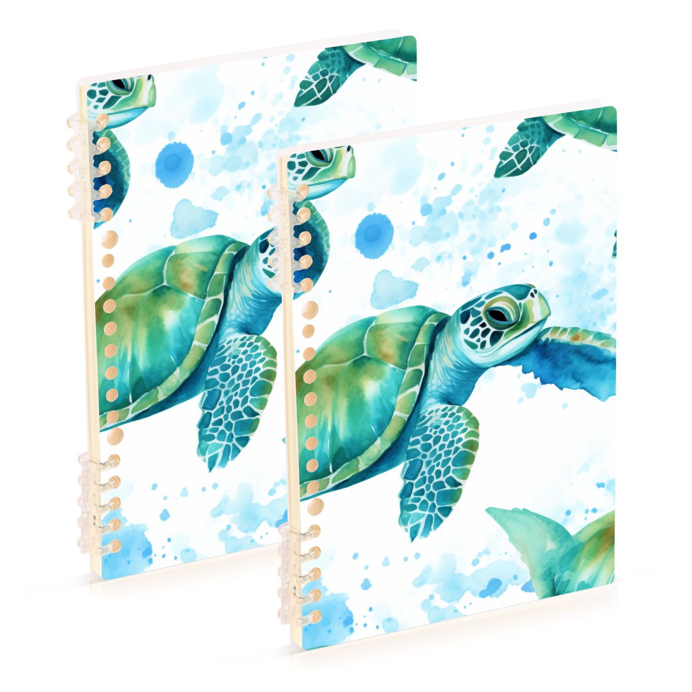 Turtles Ring Binder Notebook Journey Note Diary College Ruled Spiral ...
