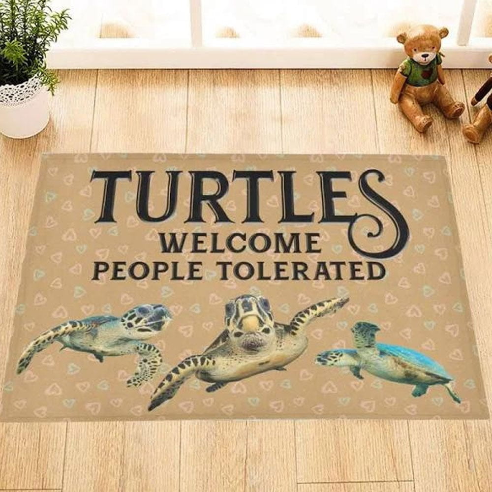 Turtles Welcome People Tolerated Doormat 16X24 Inch/40x60 CM - Walmart.com