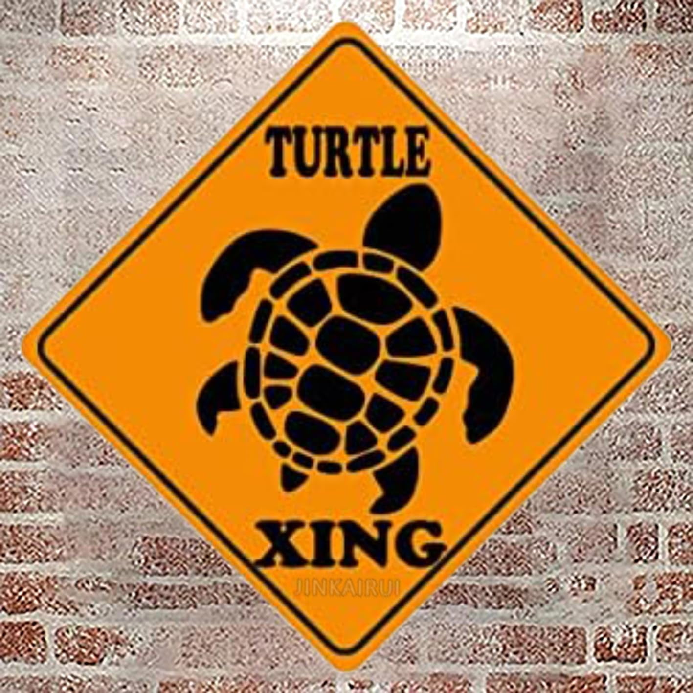 Turtles Xing Sign, Turtle Crossing Warning Attention Slow Down Metal ...