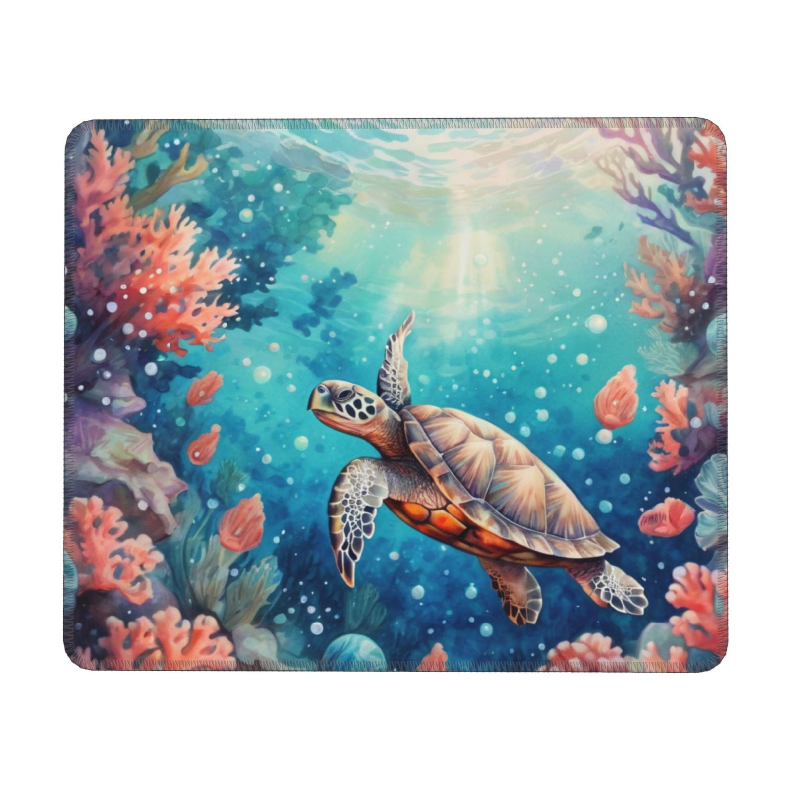 Turtles and corals Customized design, square waterproof and anti slip ...