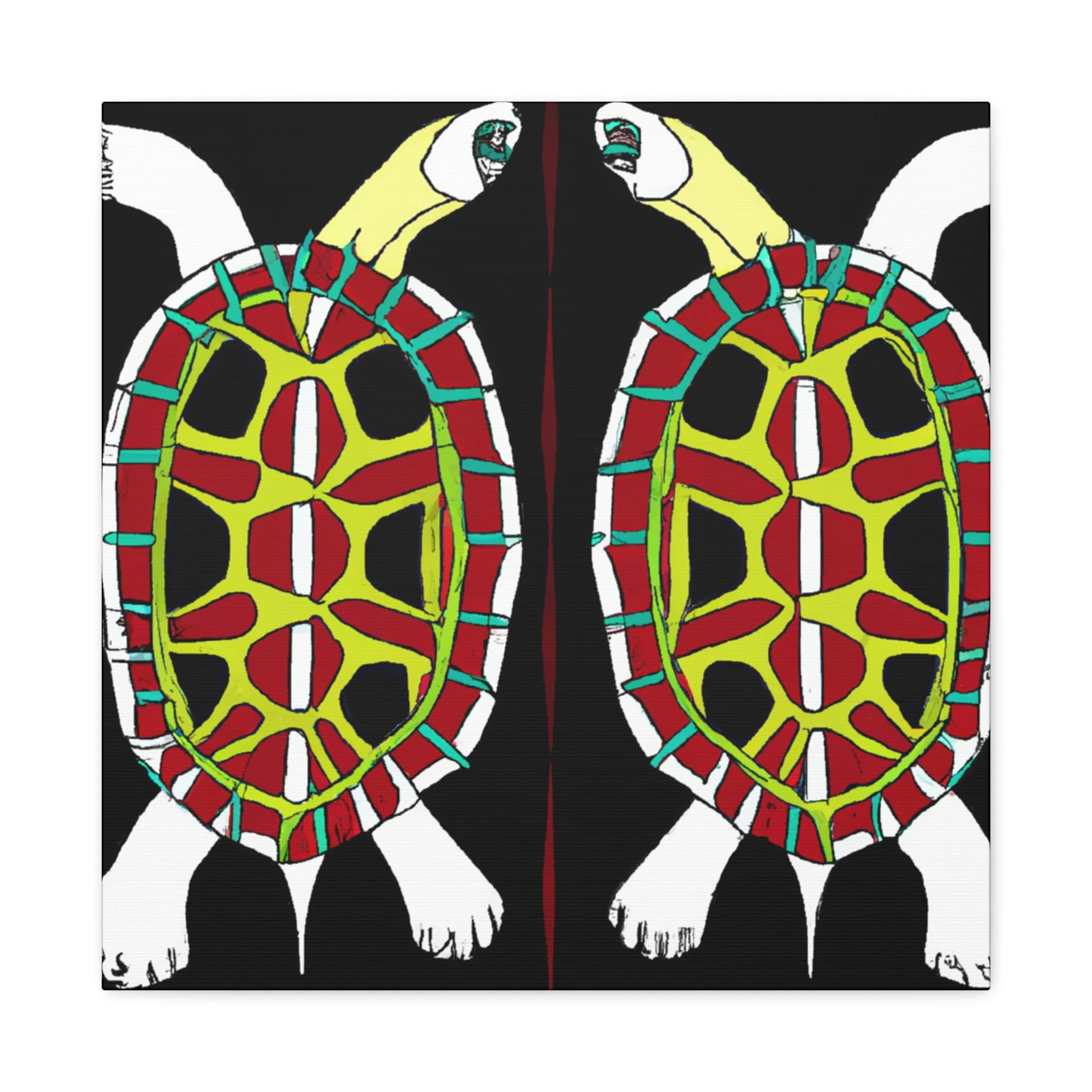 Turtles in Art Deco - Canvas - Walmart.com