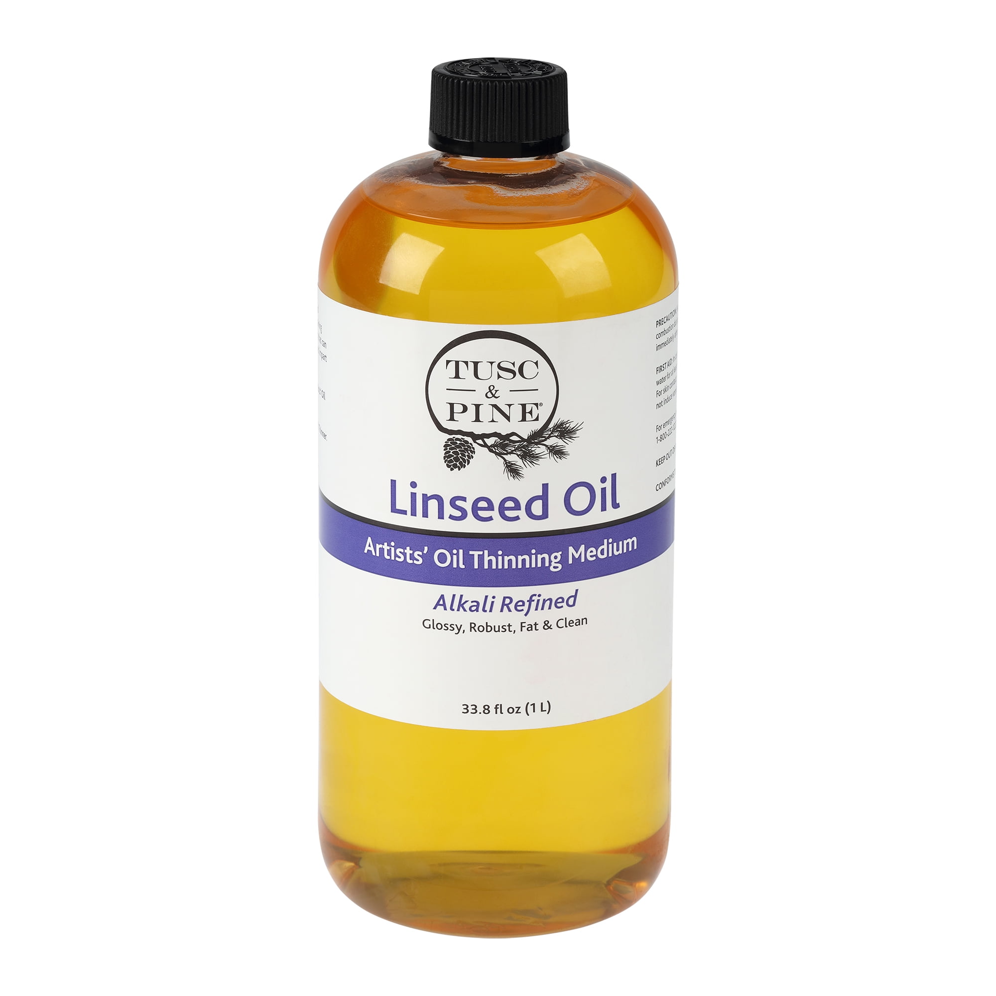 Tusc & Pine Alkali Refined Linseed Oil Paint Medium - 33.8 Oz Bottle ...