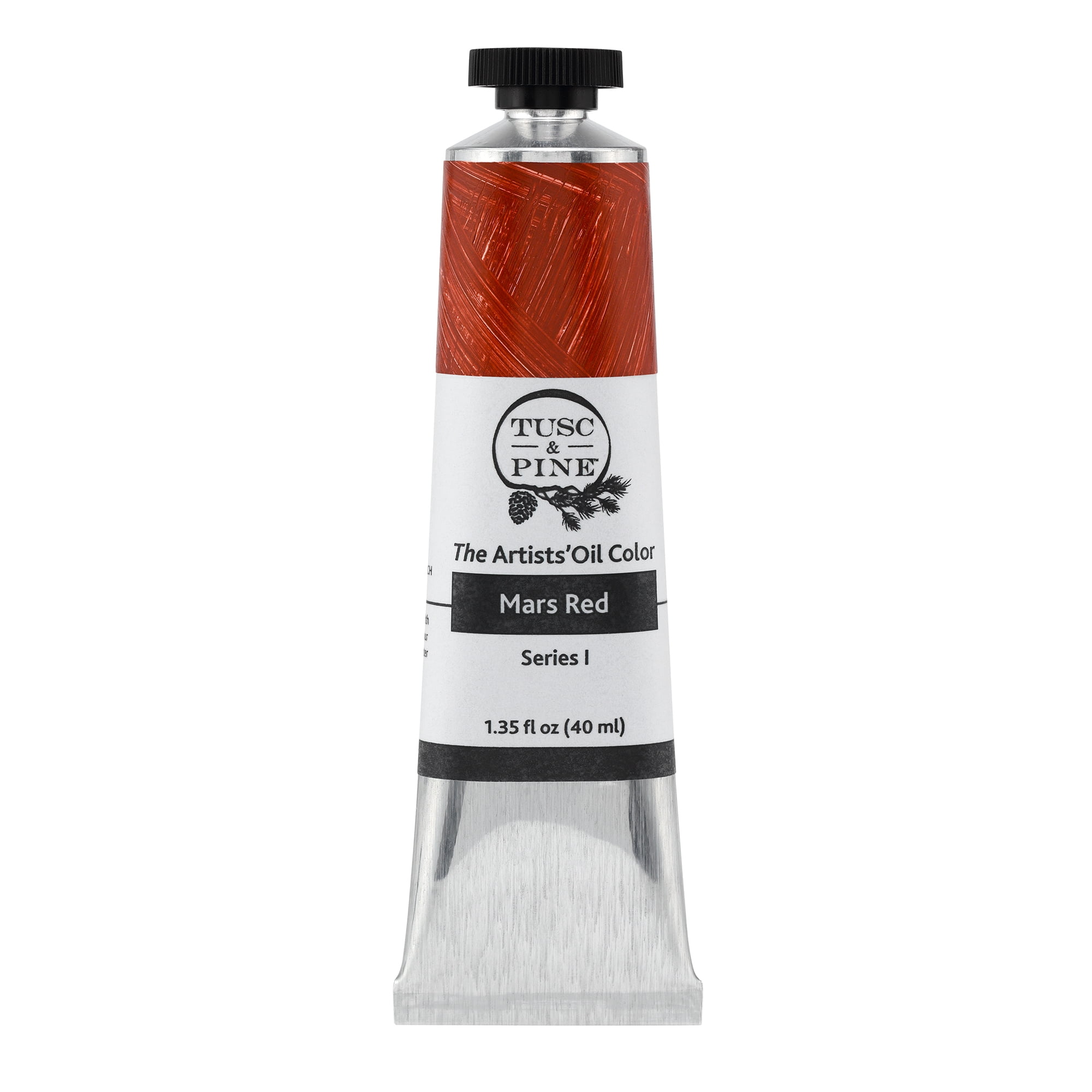 Tusc & Pine Artist Oil Paint - Mars Red, 40 ml, Non-Yellowing, Rich ...