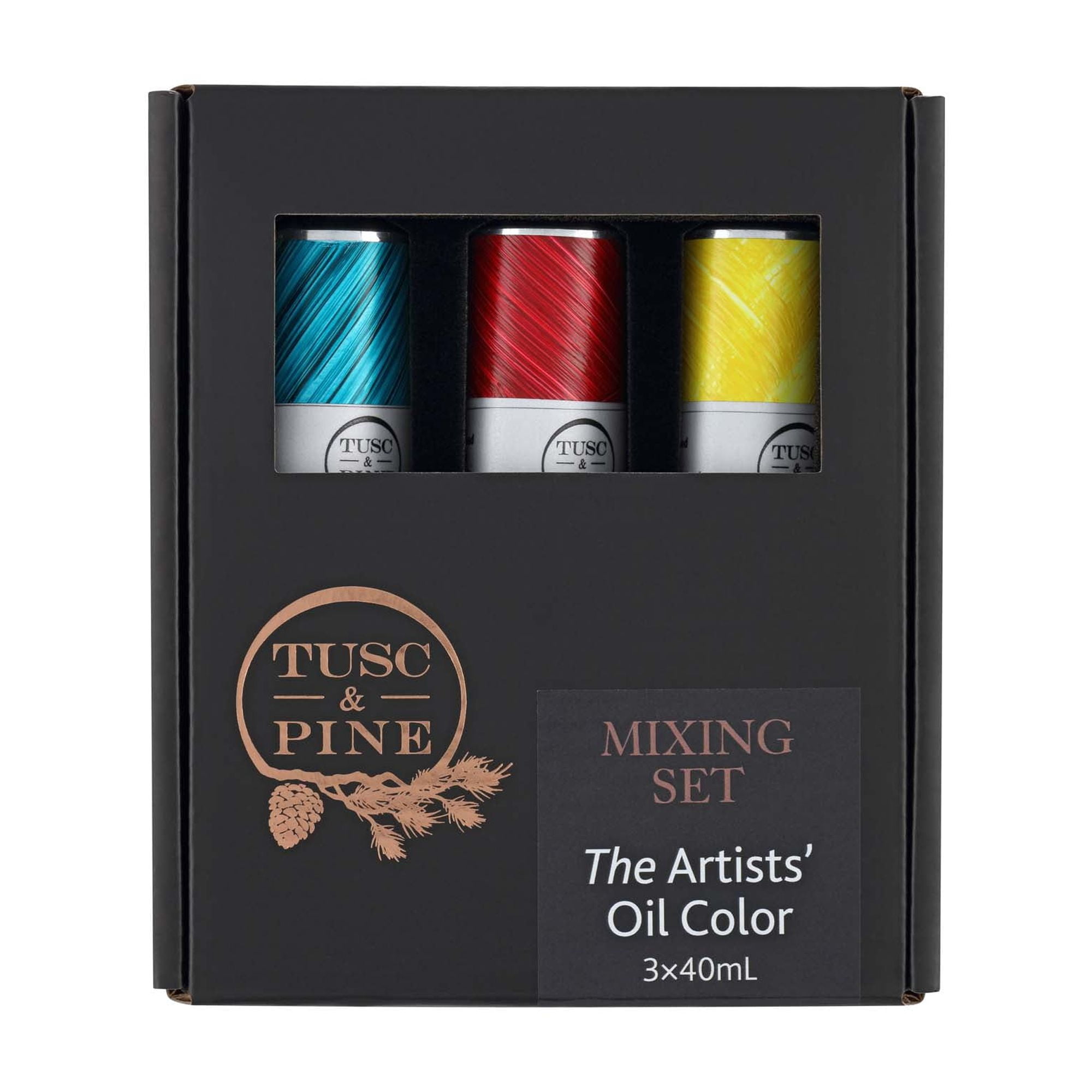 Tusc & Pine Artist Oil Paint - Mixing Colors, Set of 3 40 ml, Non-Yellowing, Rich & Creamy ...