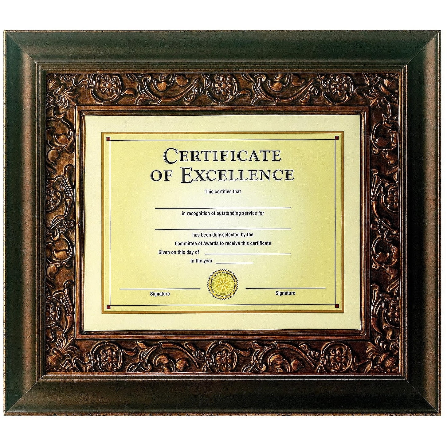 Tuscan-Bronze Matted Document Frame by DAX Connoisseur - 8.5x11 ...