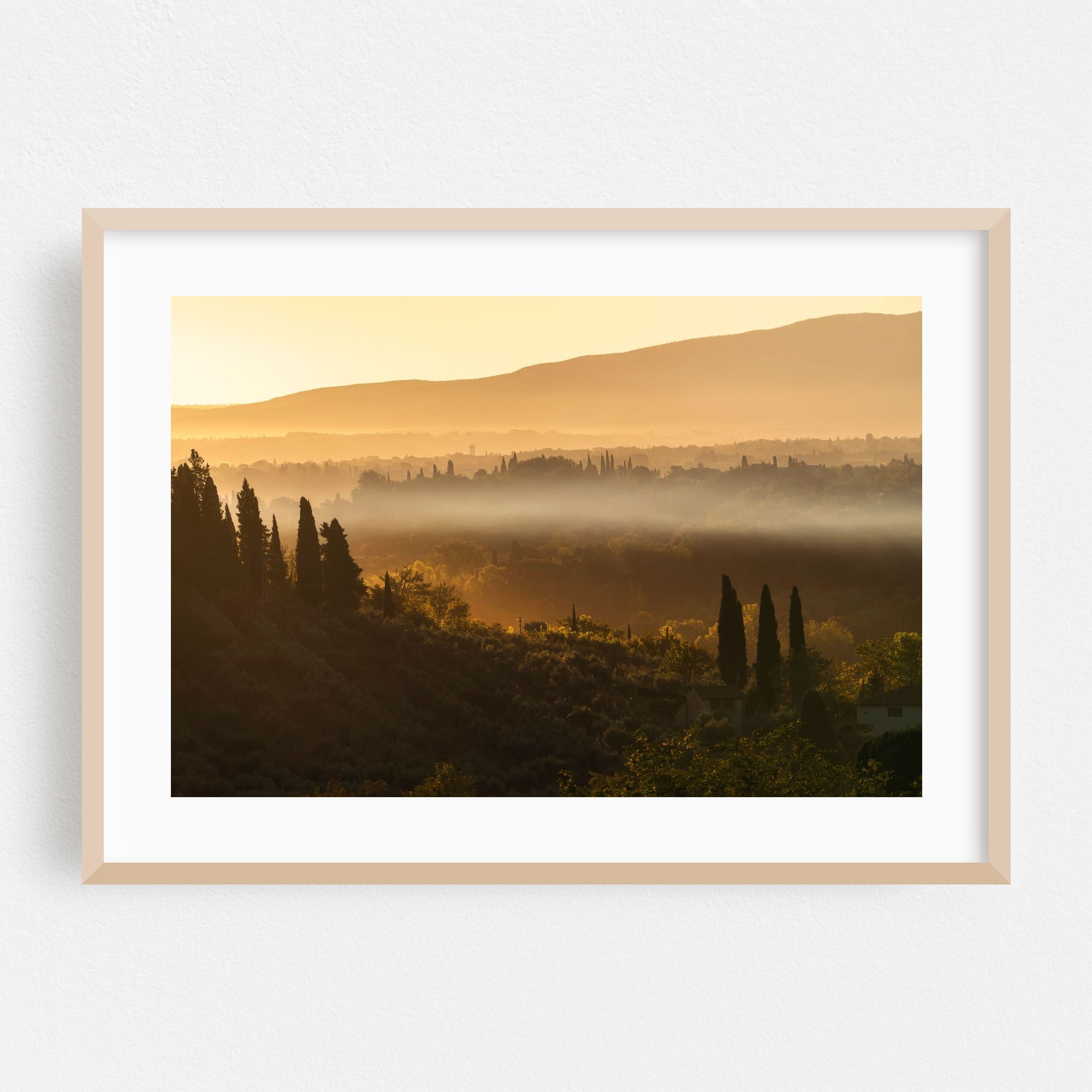 Tuscan Countryside in Autumn - Golden Layers and Fog - Tuscany Italy ...