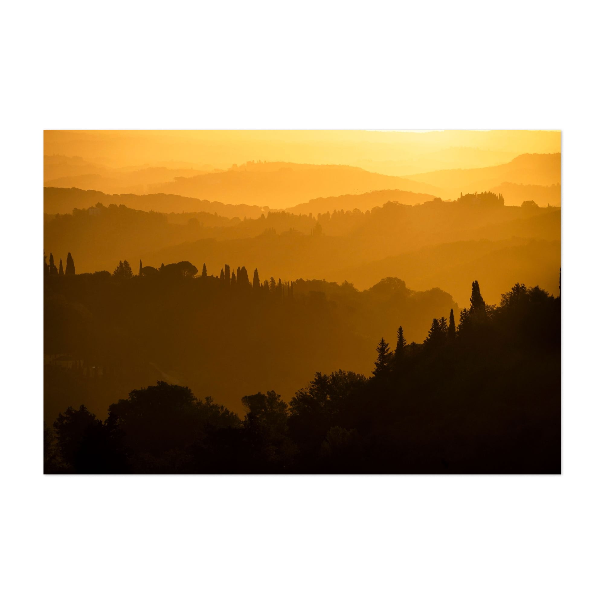 Tuscan Countryside in Autumn - Golden Layers - Tuscany Italy ...