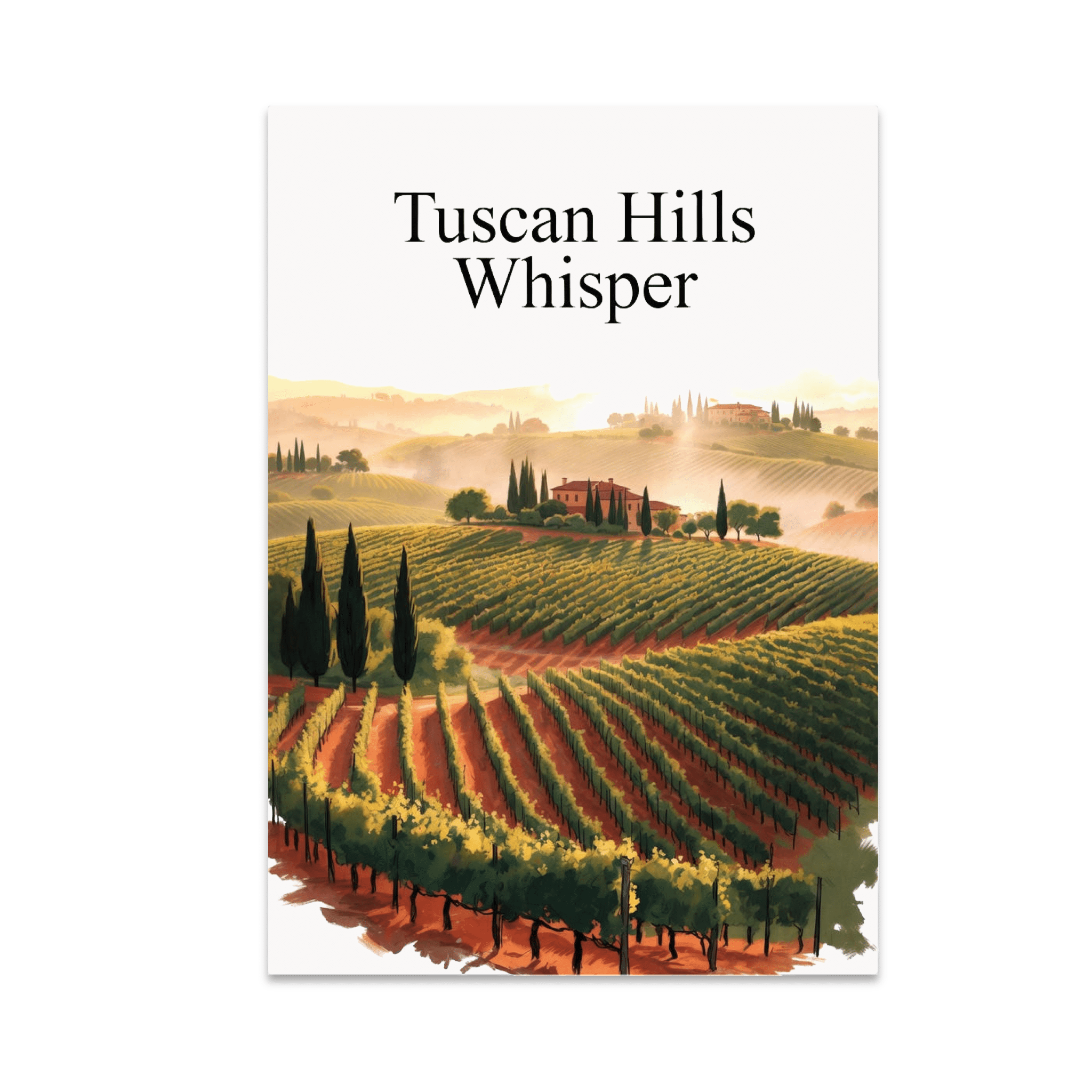 Tuscan Hills Whisper - European Landscape Art - 13x19 Poster Print ...