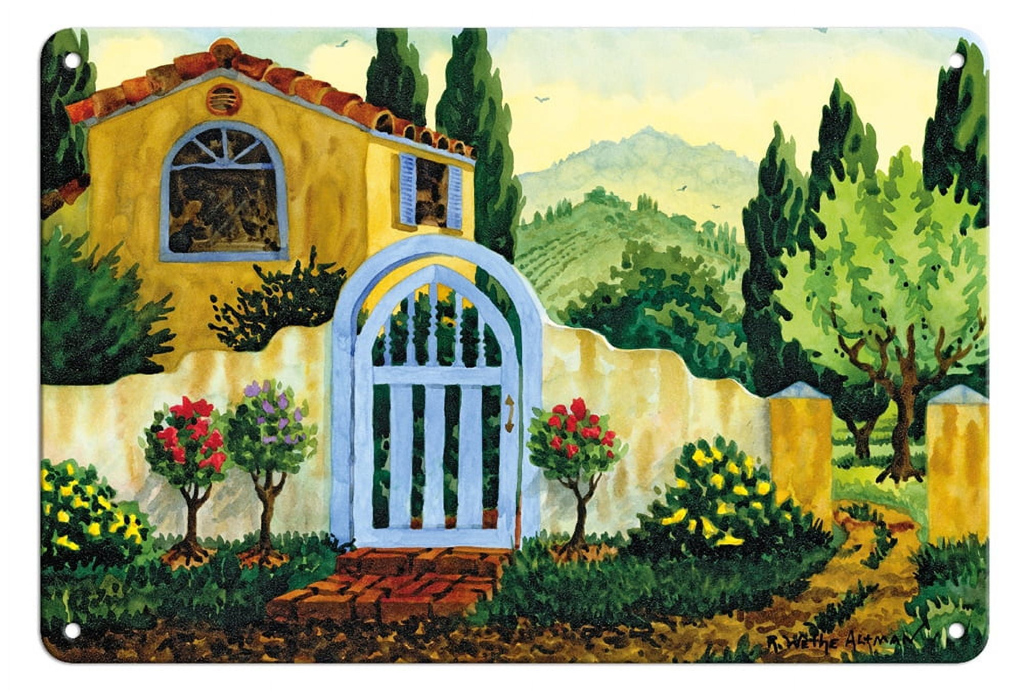 Tuscan Homestead - Tuscany Italy - - From an Original Watercolor ...