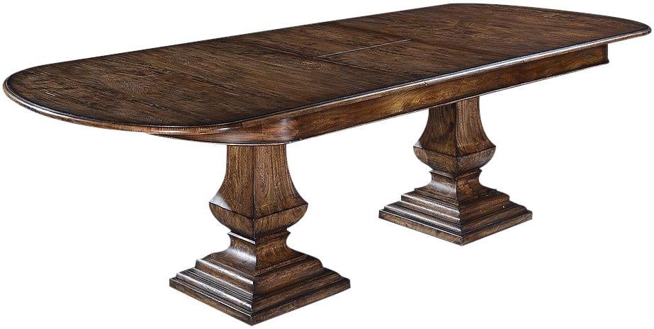 Tuscan Style Dining Table in Rustic Pecan Finish - Walmart Business ...