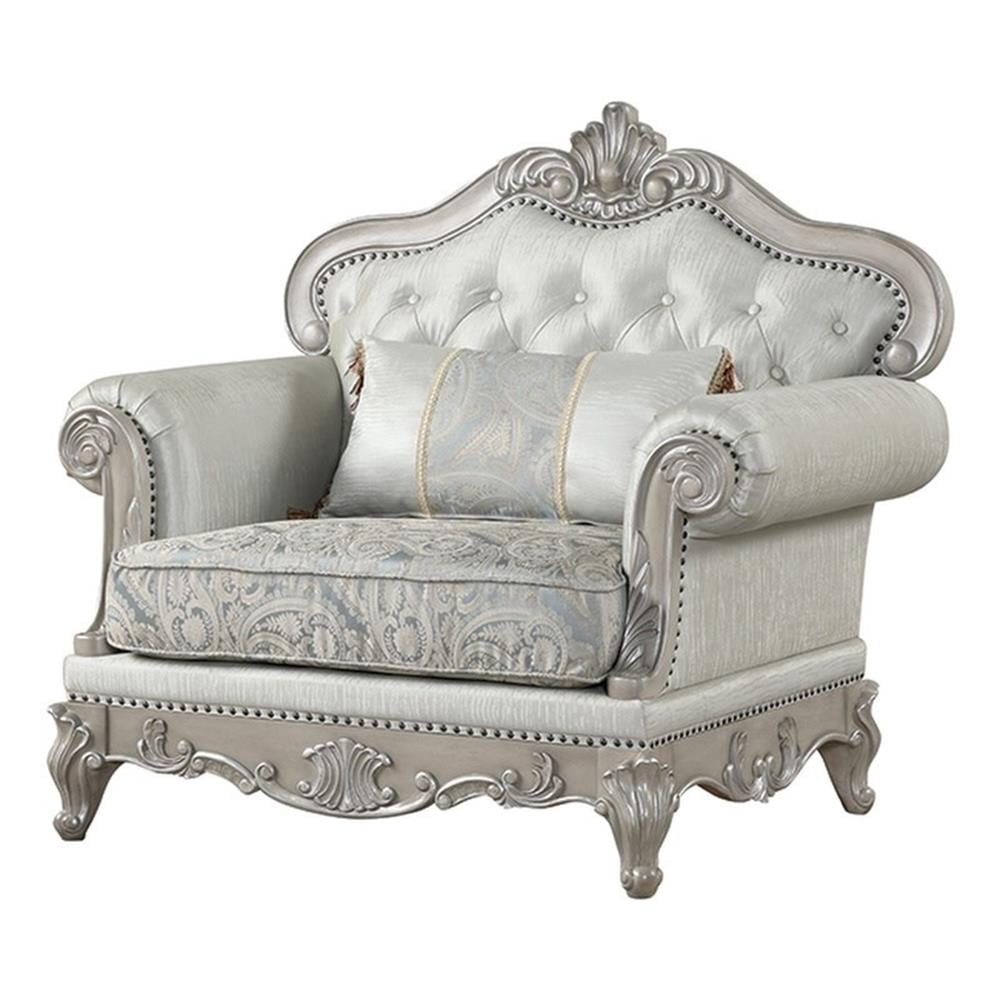 Tuscan Traditional Chair made with Wood in Silver Color - Walmart.com