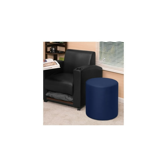 Tuscan Treats Round Ottoman in Naval Blue combining rustic charm with ...