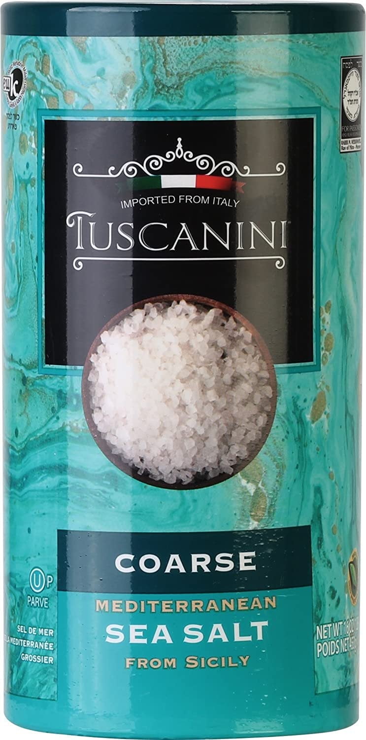 TUSCANINI, Coarse Mediterranean Sea Salt, 16oz Tube, From Sicily Italy ...
