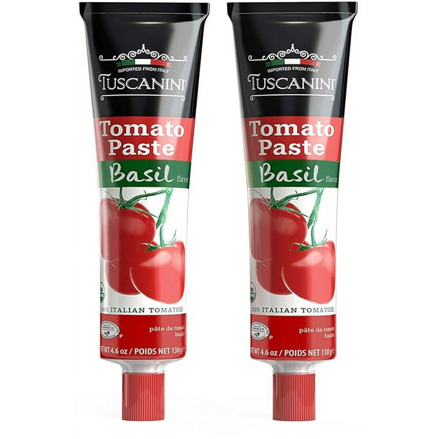 Tuscanini Italian Basil Tomato Paste, 4.5oz Tube (2 Pack) | Made with ...