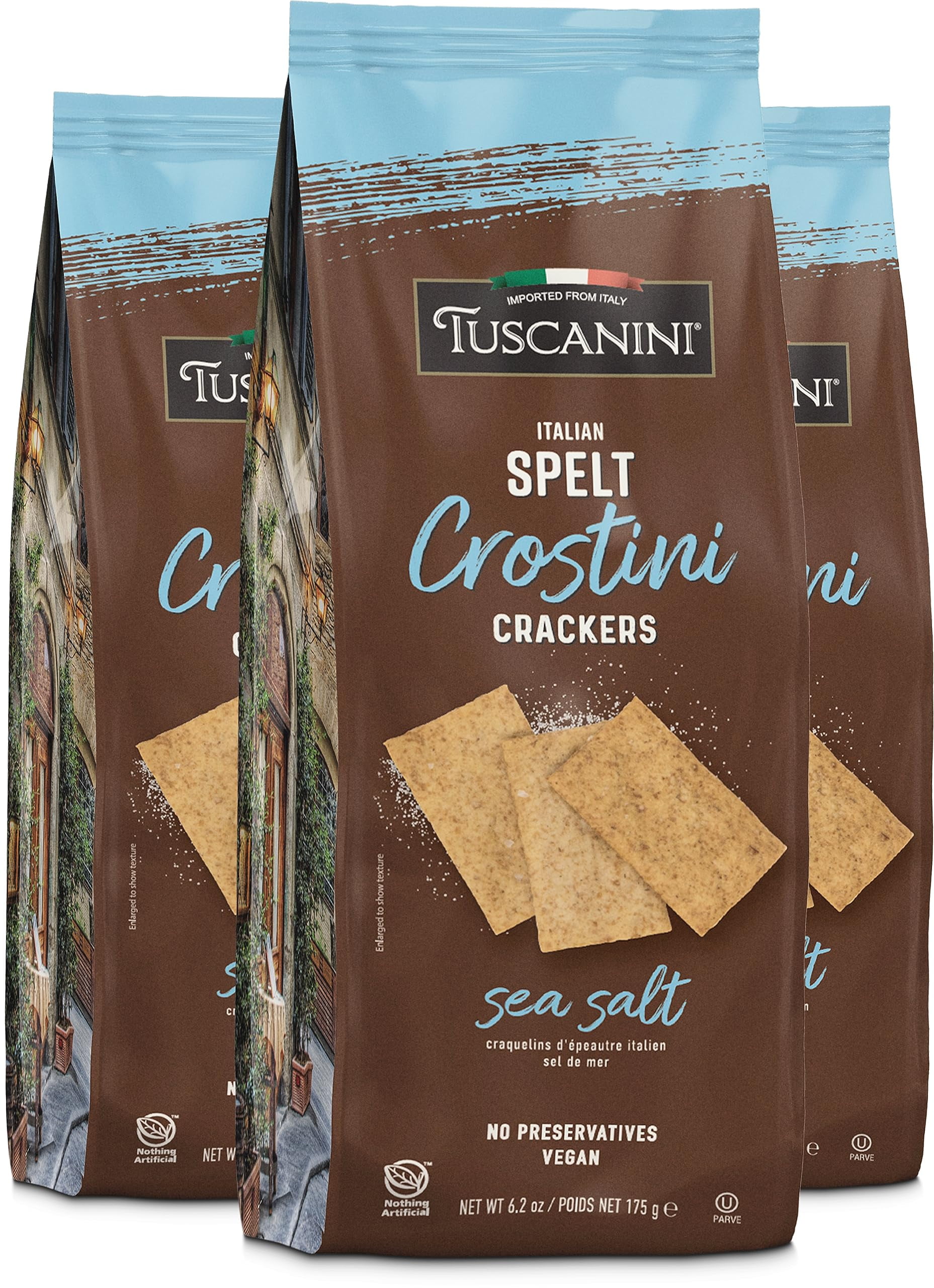 Tuscanini Italian Crostini Crackers, SSF20 Sea Salt, 6.2oz (3 Pack ...