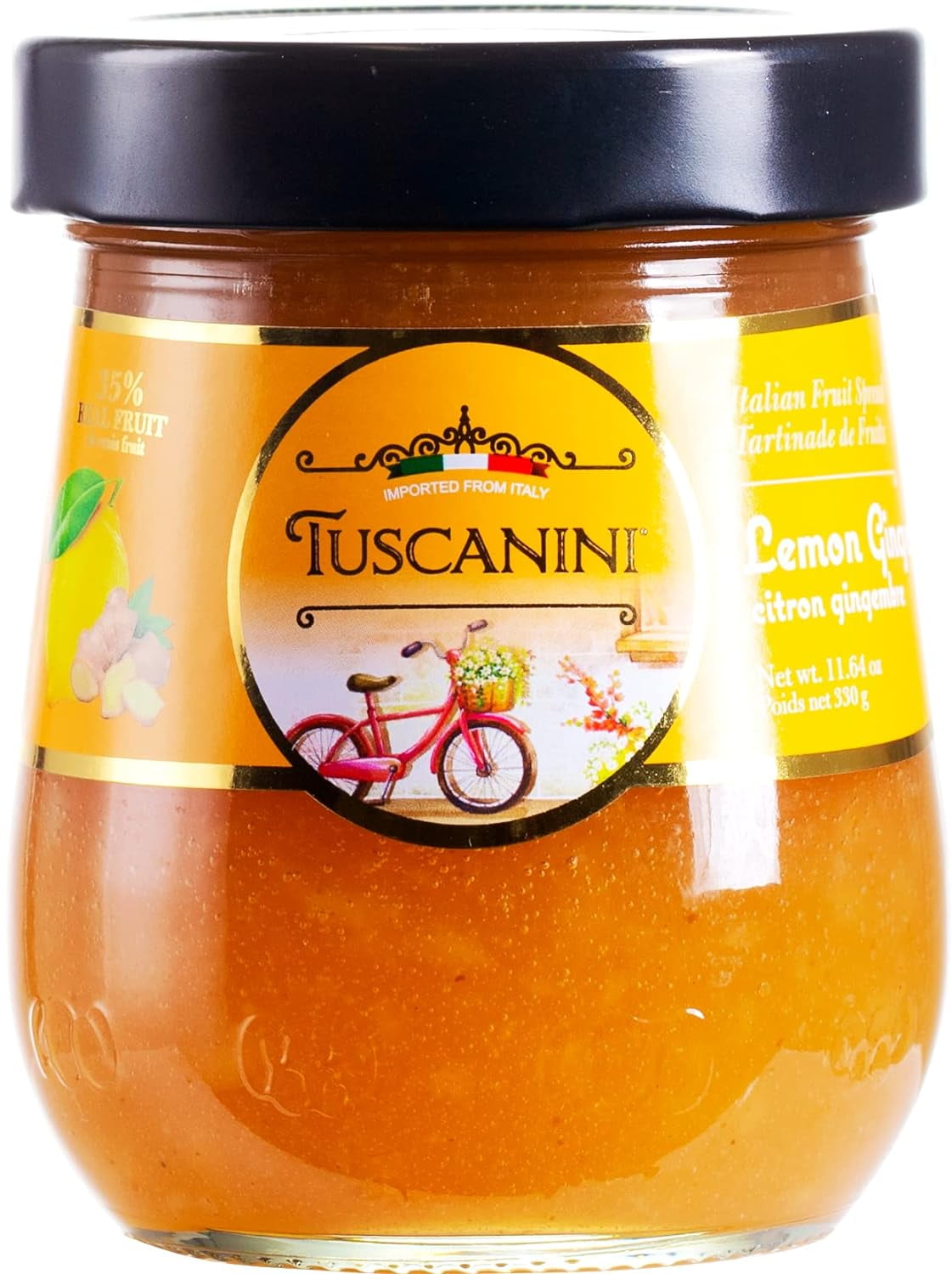 TUSCANINI Italian Lemon Ginger Preserves, 11.64 oz Jar | Premium ...