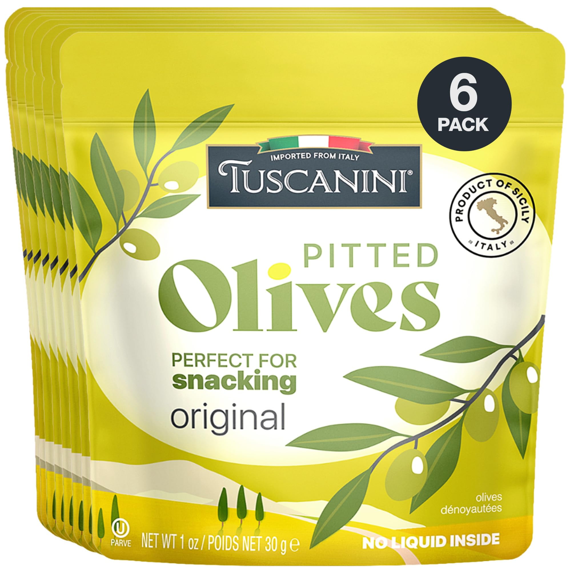 Tuscanini Italian Pitted Snack Olives, HYZ01 1 oz Olive Pouches for ...