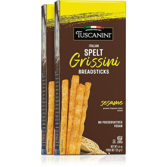 Tuscanini Italian Sesame Grissini Breadsticks, 4.4oz (2 Pack ...