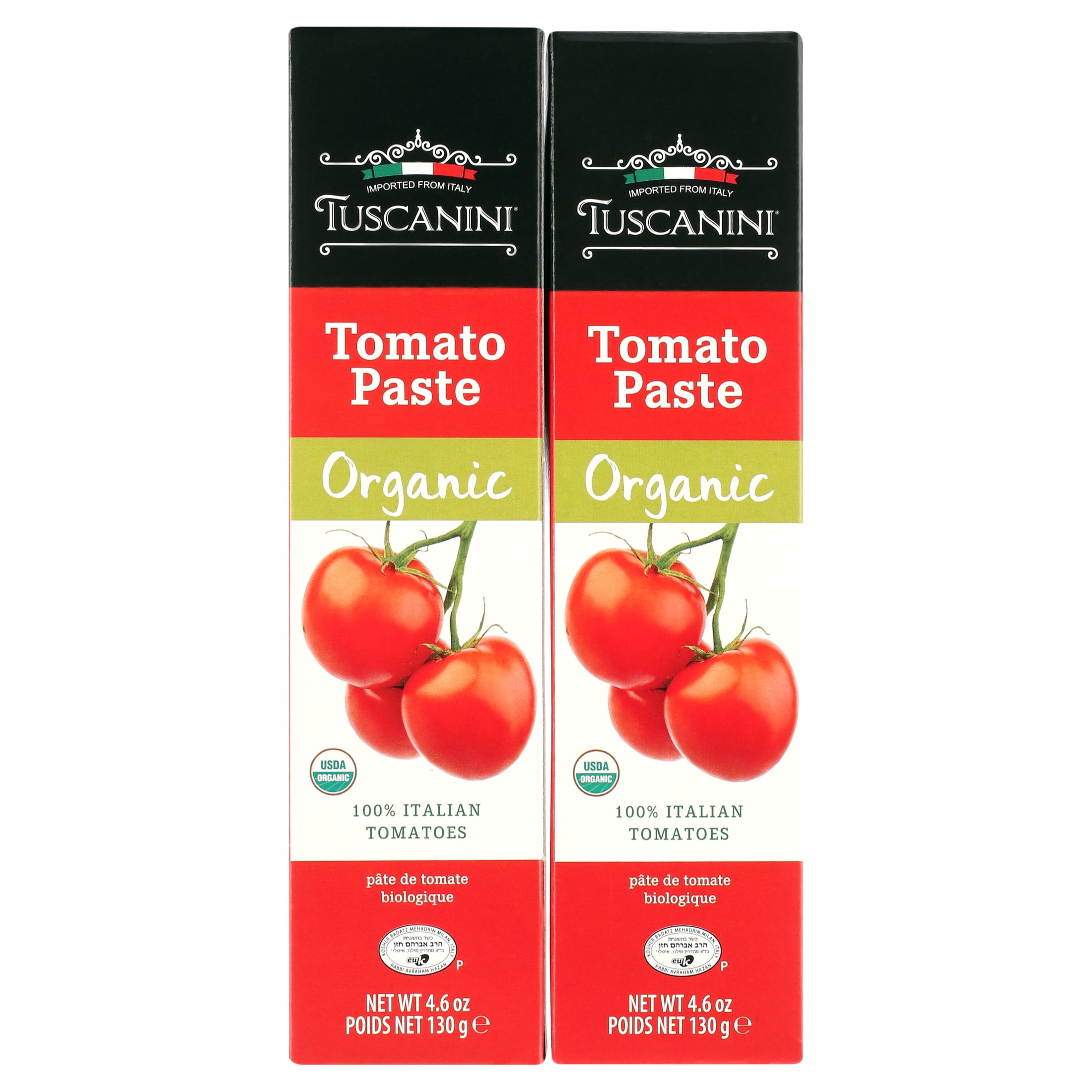 Tuscanini Organic Tomato Paste, Double Concentrate, 100% Italian, 4.6oz ...