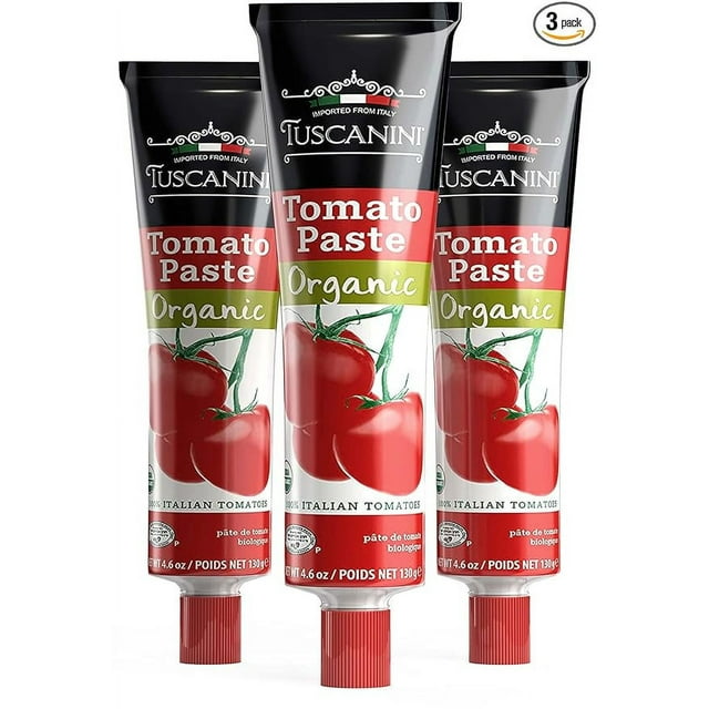 Tuscanini Organic Tomato Paste Tube 4.6oz (3 Pack) | Double ...