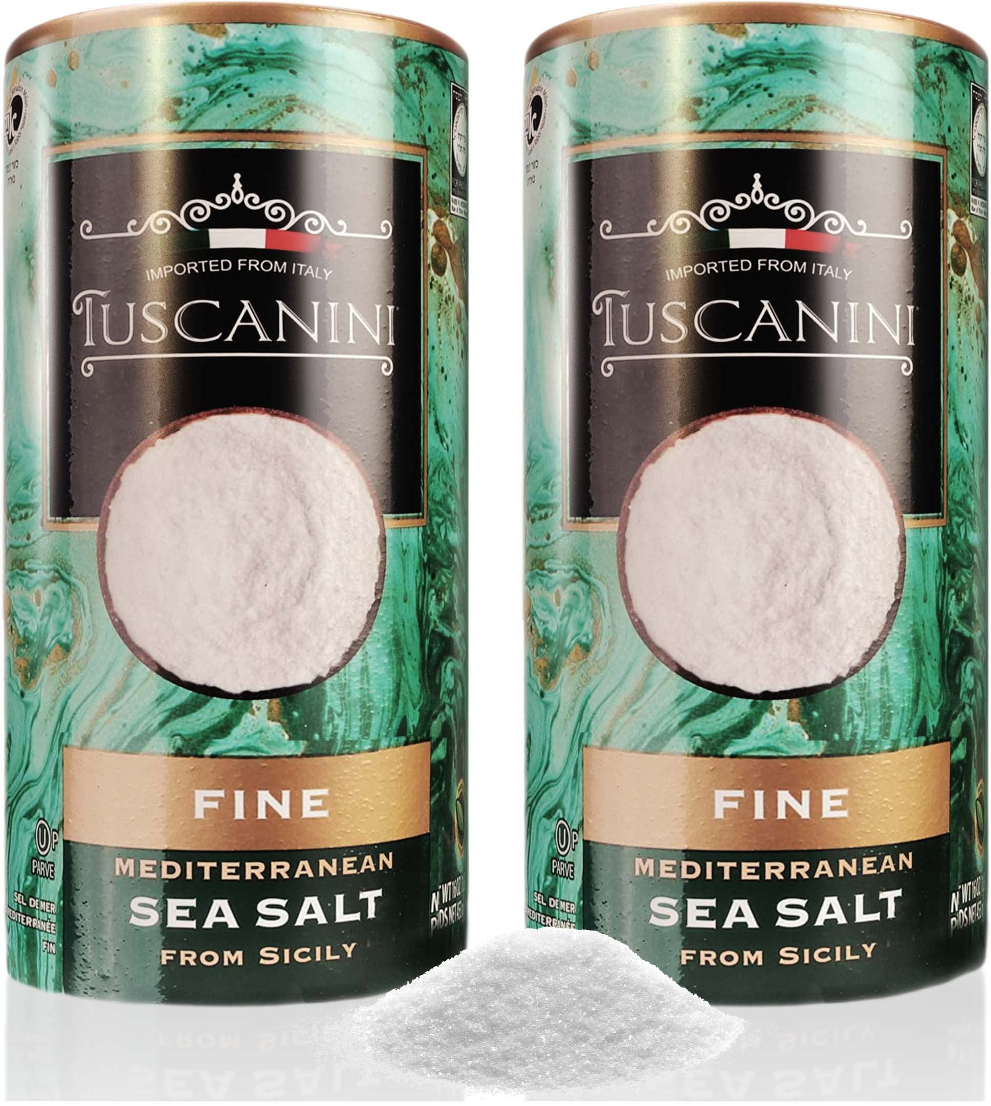 Tuscanini Premium Italian Fine Sea MDA05 Salt, 16oz Tube (2 Pack ...