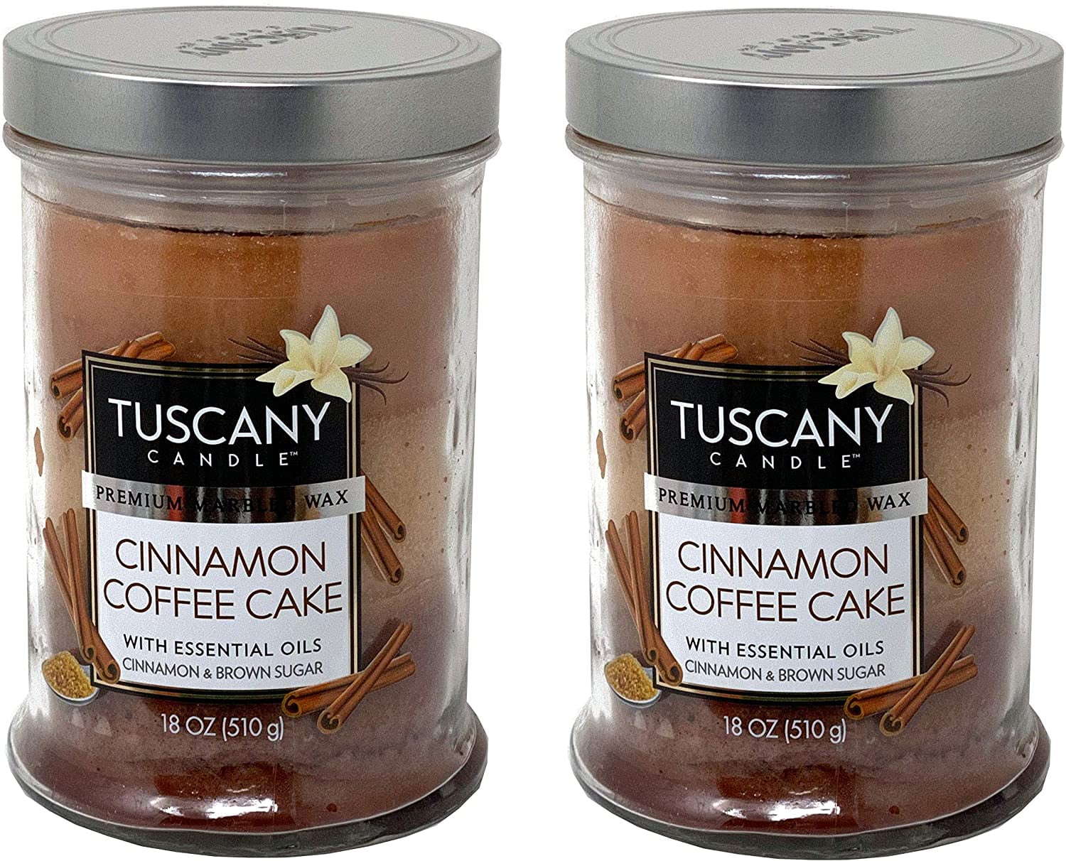 Tuscany Candle 18oz Scented Candle, Cinnamon Coffee Cake 2-Pack - Walmart.com