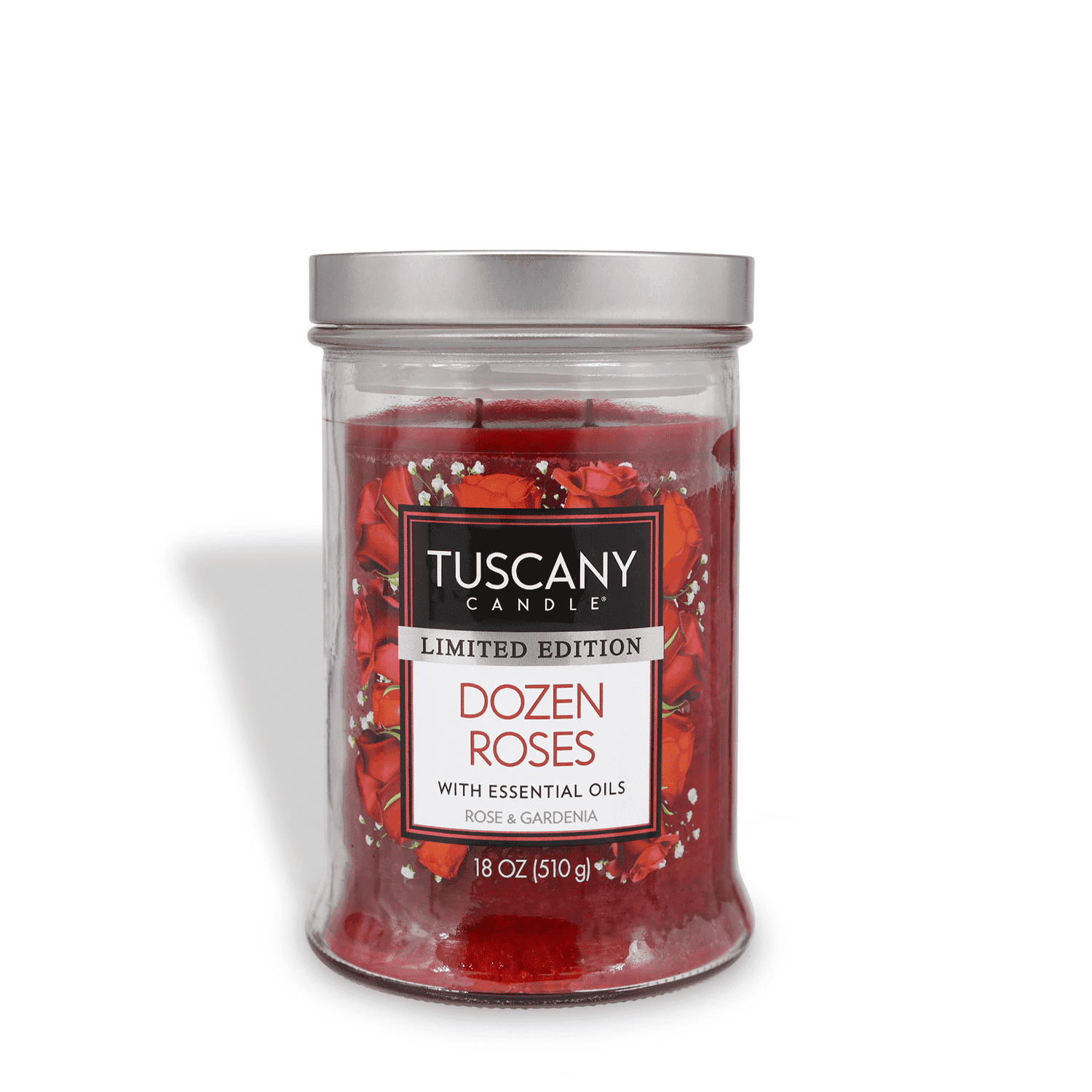 Tuscany Candle Dozen Roses: Rose & Gardenia Scented Valentine's Candle ...