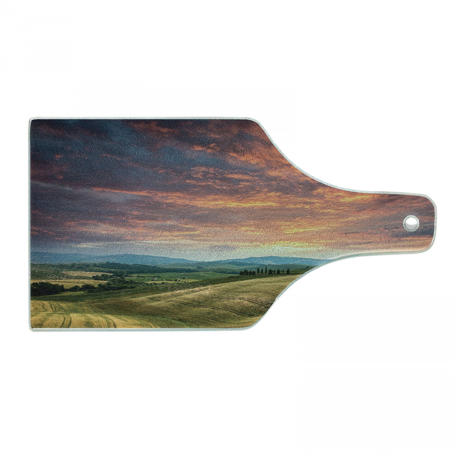 Tuscany Cutting Board, Tuscany Italy Cypress Trees and Fields Crop ...