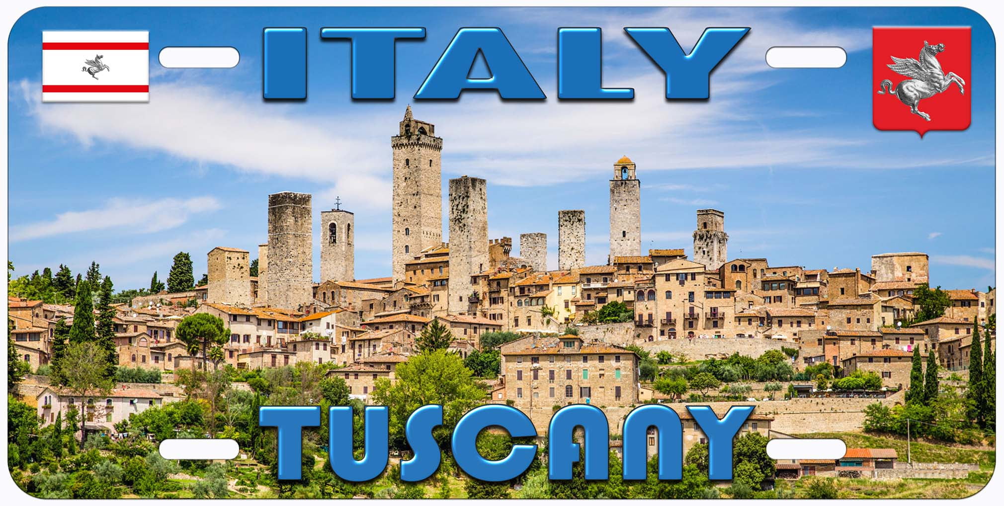 Tuscany Italy Novelty Car License Plate - Walmart.com