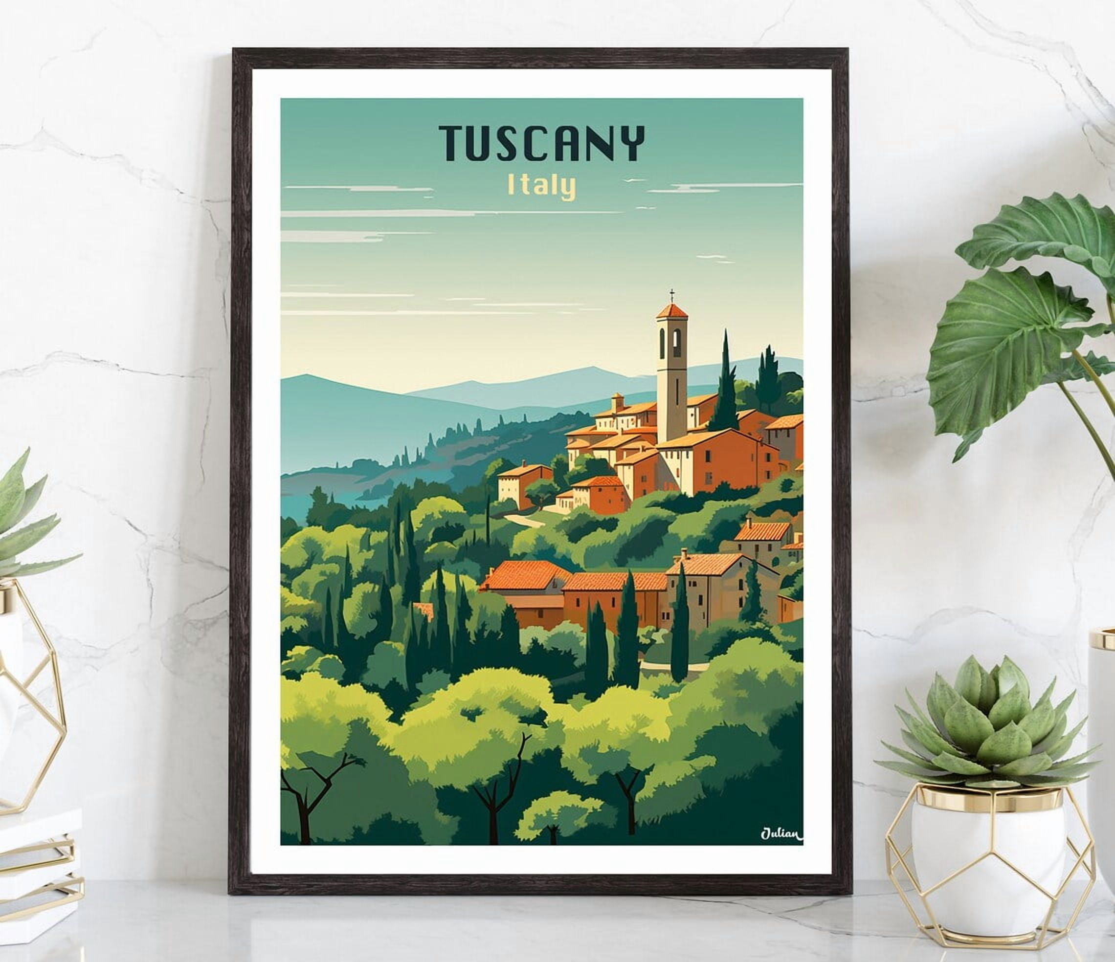 Tuscany, Italy, Travel Print, Modern Wall Art 1088 UNFRAMED Poster ...