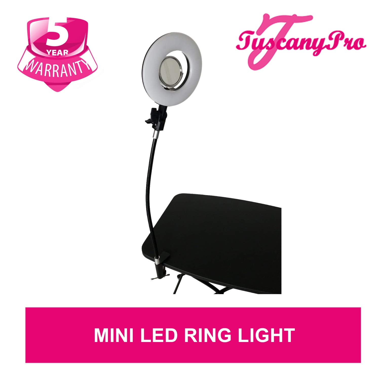 TuscanyPro Mini LED Ring Light - Perfect for Makeup, Salon, Reading - 5 ...