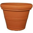 "Tusco Large 30"" Rolled Rim Plastic Outdoor Planter, Terra Cotta ...