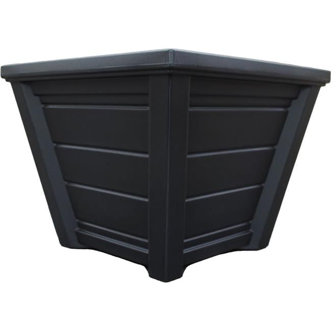 Tusco Products SL14BLK 14 in. Modern Design Shiplap Planter - Black ...