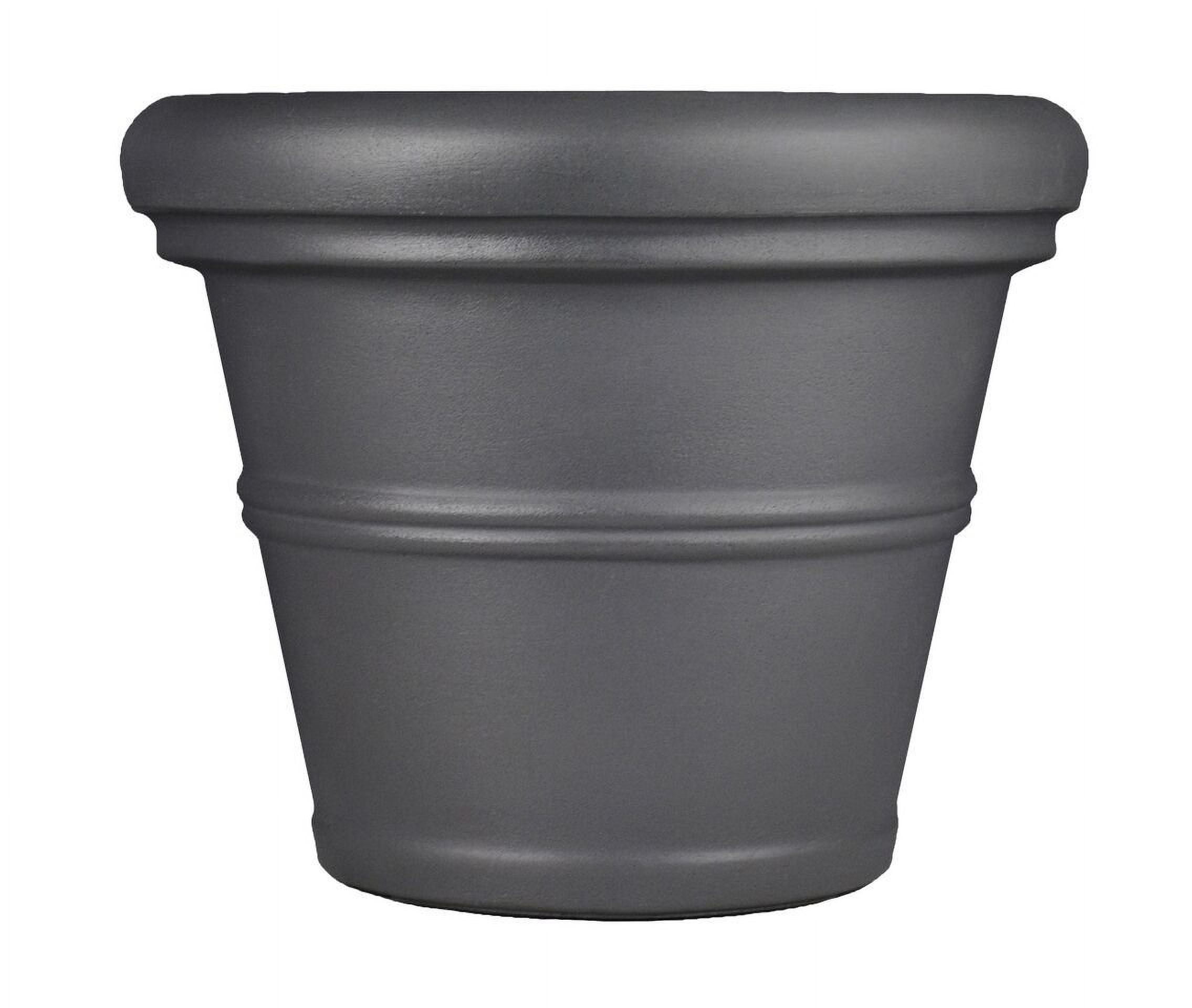 Tusco RR135SL Rolled Rim Planter, 13.5", Slate - Walmart.com