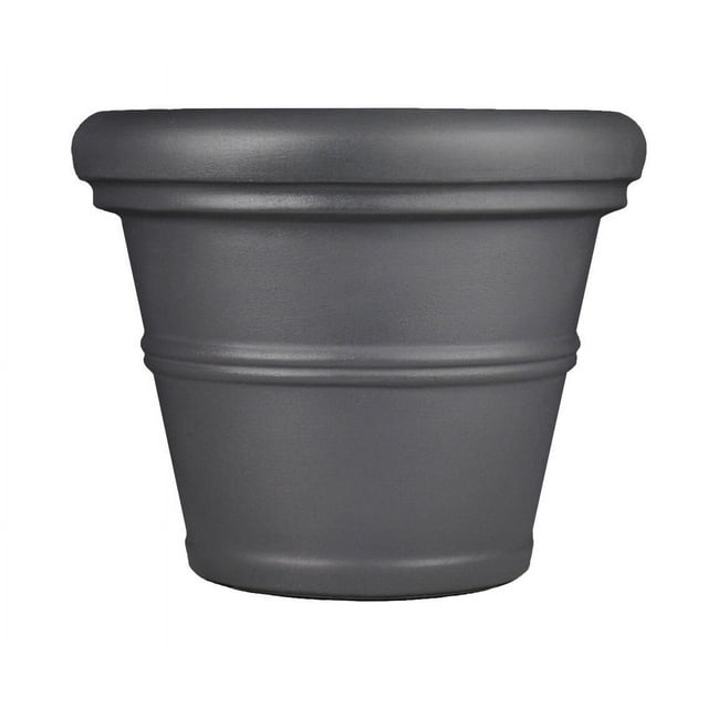 Tusco RR135SL Rolled Rim Planter, 13.5", Slate - Walmart.com