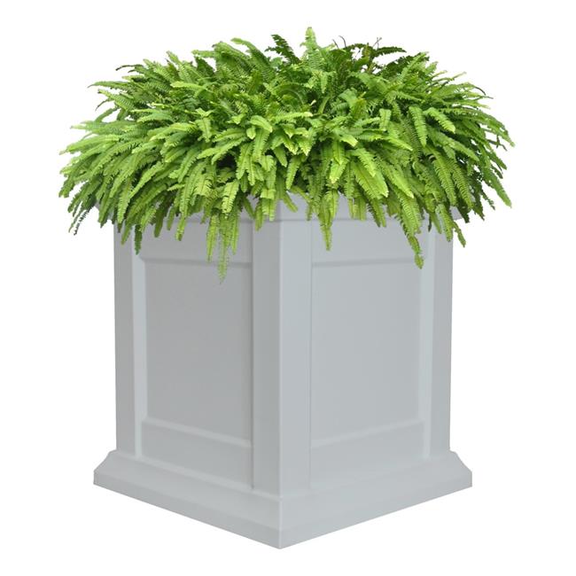 Tusco TUSMC16WH 16 in. Square Modern Collection Colonial Planter, White ...